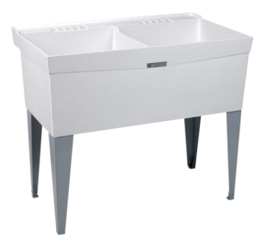 Mustee 26F 40" Durastone Utilatiwn Double Laundry Tub – EDELMAN HOME